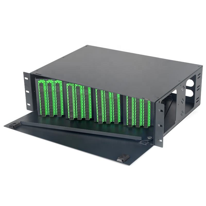144 Simplex Port Fiber Optic Patch Panel 19 Inch Rack Mount Optical SC ...