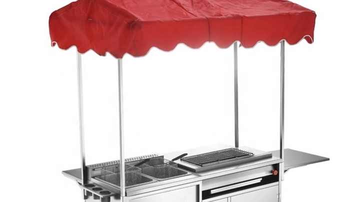 Mobile Food Cart - Deshine Deep Frying Cart with Grill