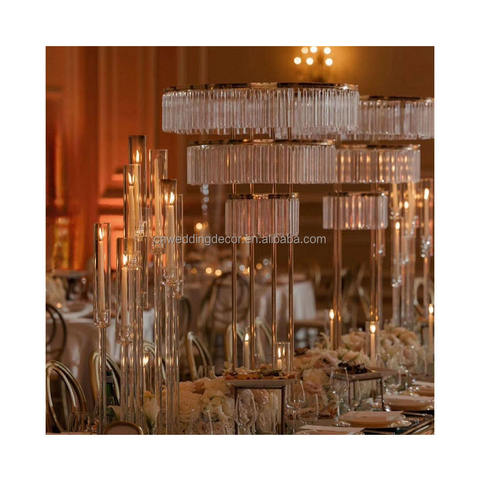 Beautiful Tempered Glass Round Wedding Stage Platform for Event ...