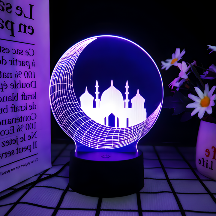 3D Acrylic Atmosphere Lamp Lamp Bedside Lamp Nightlight Bedroom Sleep ...