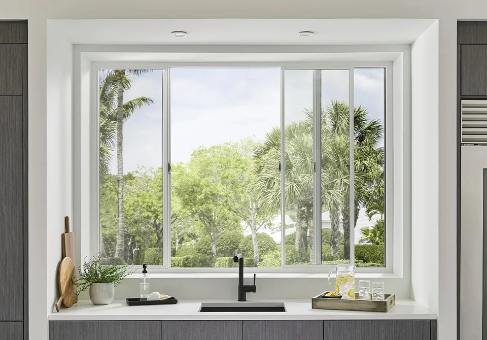 Minimal Style Sliding Window with Large Glass Panels and Durable ...