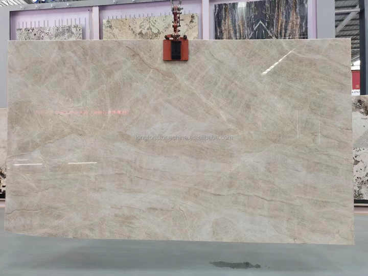 Luxury Brazil Natural Taj Mahal Quartzite Polished Marble Slab