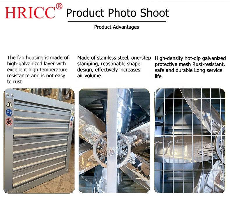 Axial Industrial Electric Barn Ventilation Fan for Farm Poultry Broiler ...