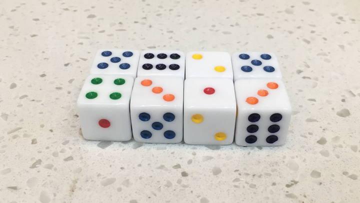 OEM ODM Acrylic 16mm D6 Colorful Dots Pip Accessories Toys