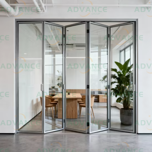 Aluminum Alloy Folding Double Glazed Tempered Glass Door Sales Villa ...