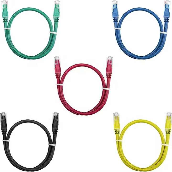 Round Cat5e Cat6 Rj45 Patch Cord Ethernet Network Cable 1.5m Patch Cord ...