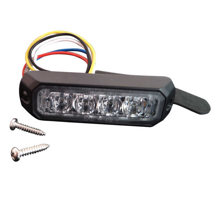 4 LED Grille Strobe Warning Light Head for 12/24V Emergency Ambulance ...