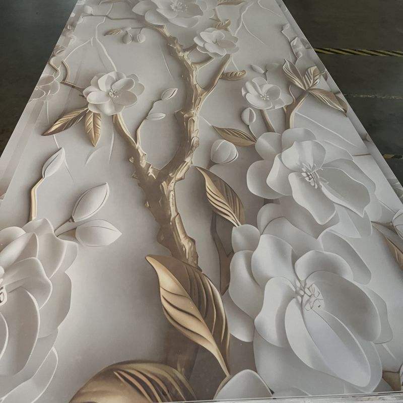 Modern Style Waterproof PVC Marble Sheet 3D Wall Panel for Bathroom ...