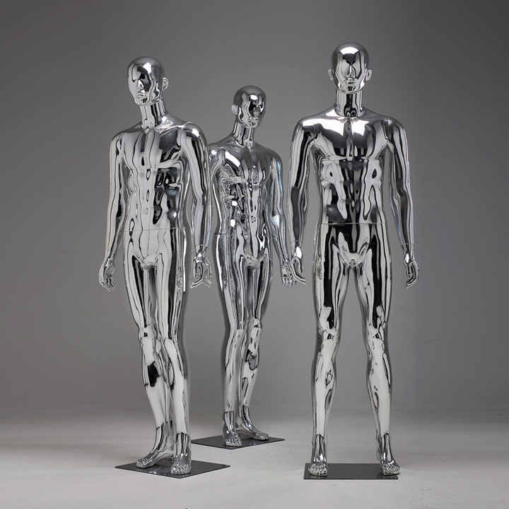 Wholesale Clothing Store Men Standing Manikin Glossy Chrome Whole Body ...