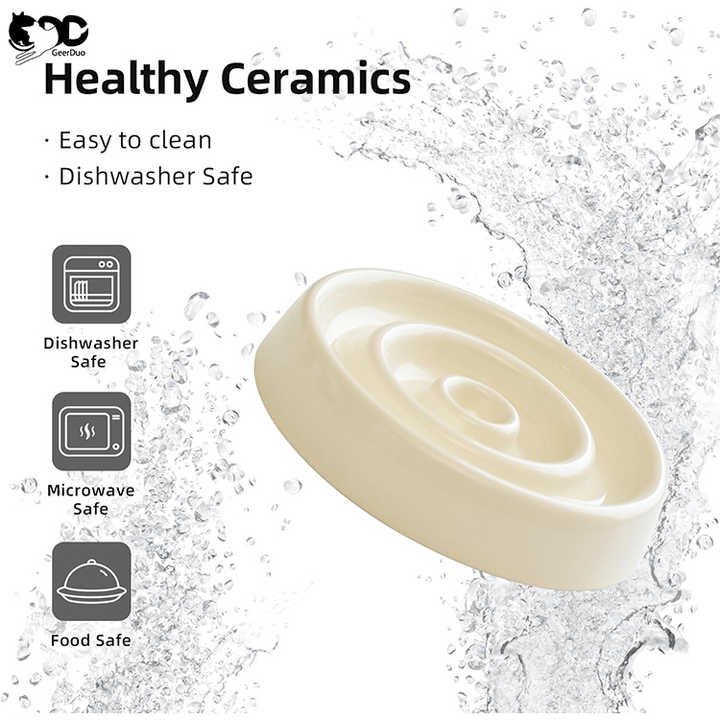 Geerduo Customized Elevated Anti Choke Ceramic Pet Feeder