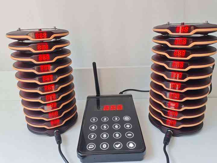 433MHz Queuing System Restaurant Pager With Digital Display Private ...