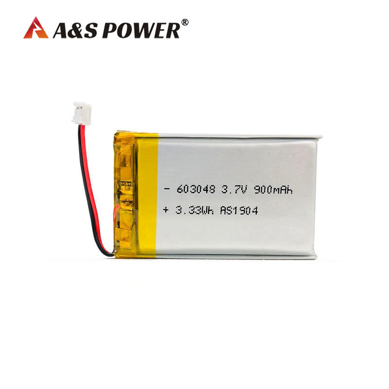 A&S Power AS603048 Factory-Rechargeable 3.7V 900mAh Solid State Pouch ...