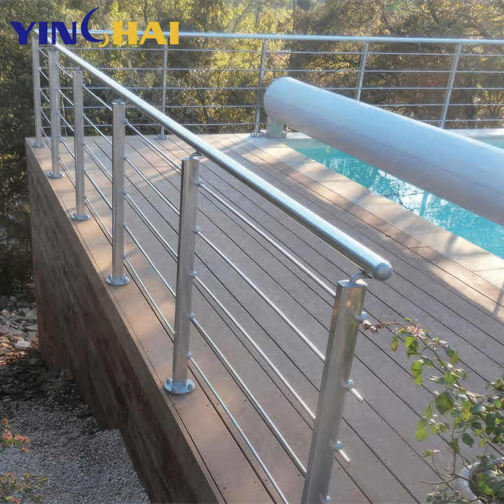 Stair Railing Steel Balustrade for Building Solid Rod Floor Railing ...