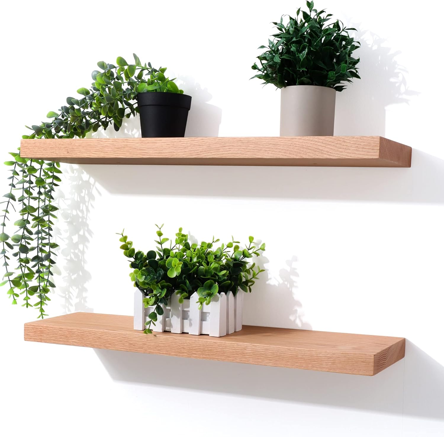24 Inch Floating Shelf Black | Durable Wall Mounted Wood Shelf