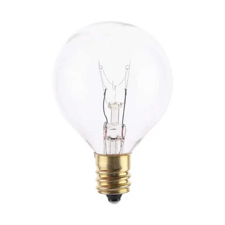 High Quality 120V 220V 15W Transparent Glass G40 Spherical Tungsten ...