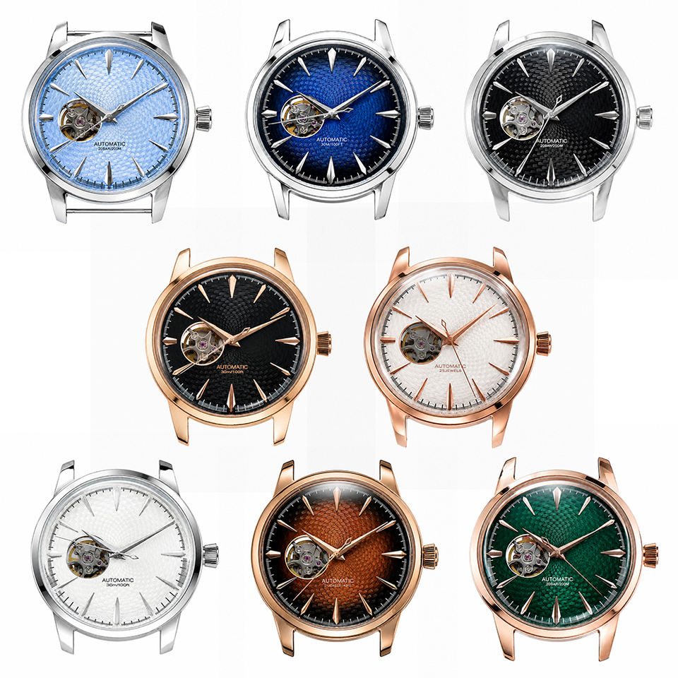 Custom Mens Automatic Mechanical Watch 50M Waterproof Synthetic ...