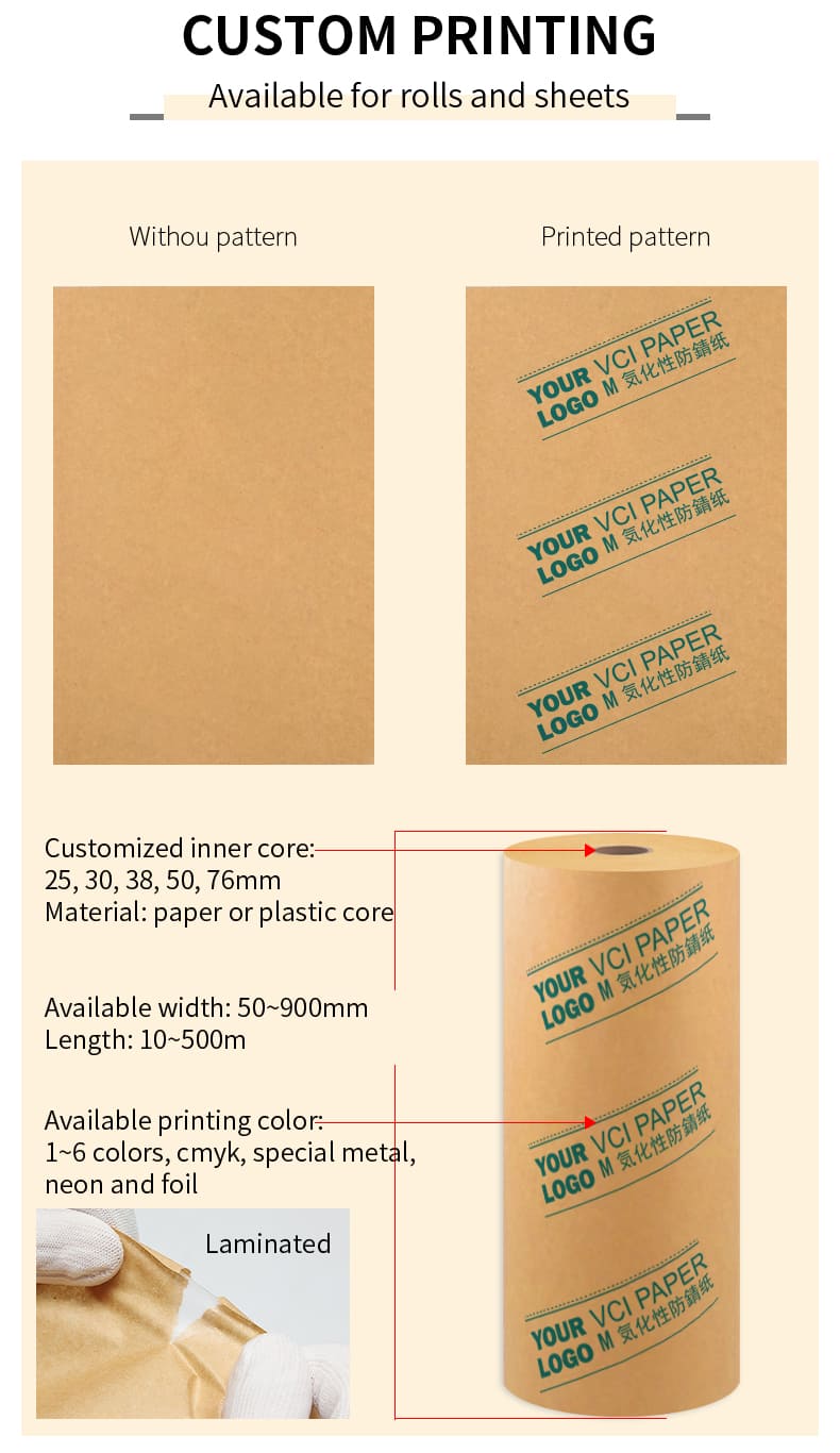 Black VCI Anti Rust Anti Corrosion Packaging Paper