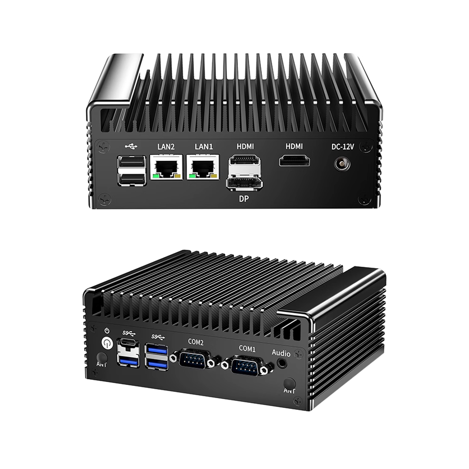 VENOEN Intel N100 Fanless Mini PC 2.5G 2*NVMe 2*SSD 4-Core Quad DDR4 ...
