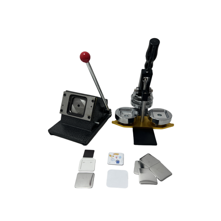 Manual 50*50MM/2*2'' Badge Machine Square Fridge Magnet Maker Kit With ...