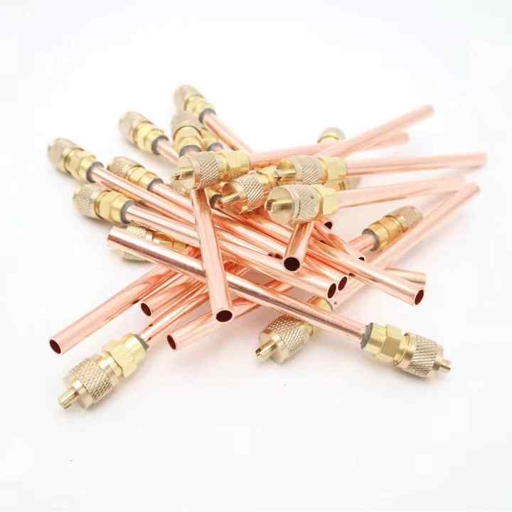 1/4" Copper Charging Valve Access Valve Air Conditioner Spare Parts ...