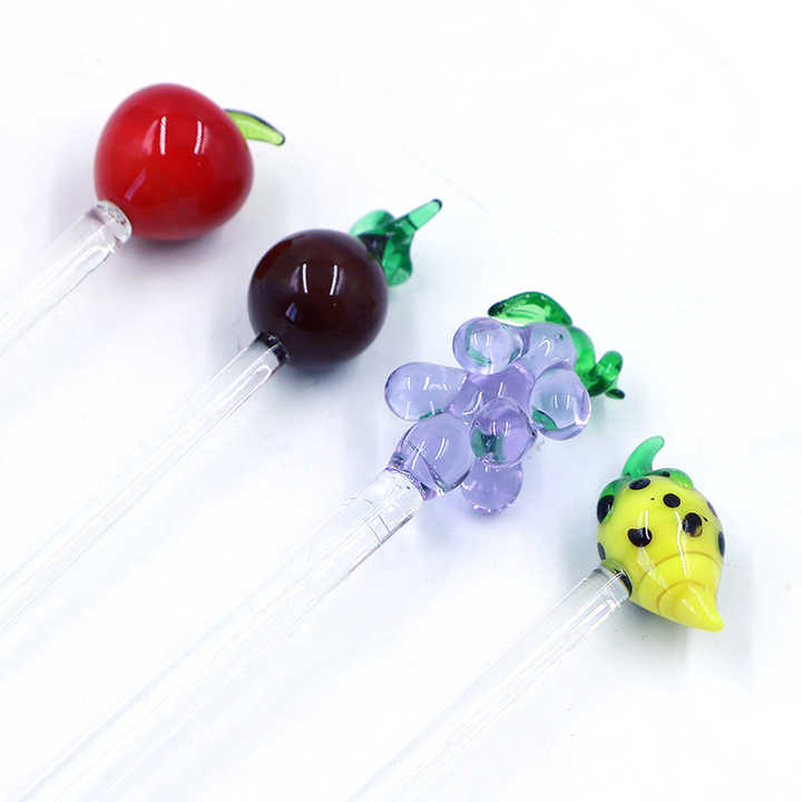 Handmade Murano Glass Fruit Coffee Swizzle Muddler Rod Stir Stick for ...