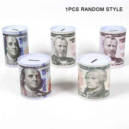 Hot Sale Custom Tinplate Can Coin Bank Round Tube Gold Safe Metal Piggy ...