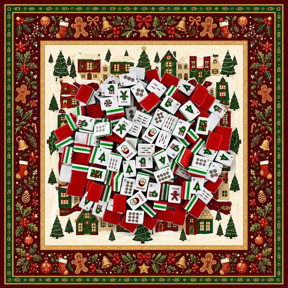 Scattered Mahjong Tiles Christmas Village 30x23x13mm Acrylic 160 Tiles ...