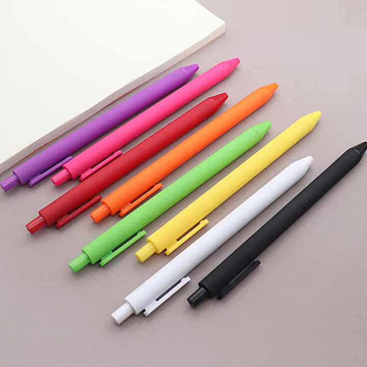 Best Bulk Plastic Cheap Multicolored Rubber Coated Ballpoint Pens With ...