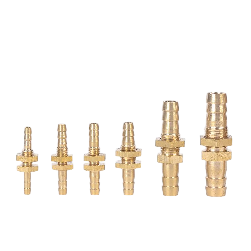 JYSD Brass Through-Panel Barbed Fittings Hoses Low Pressure Polished ...