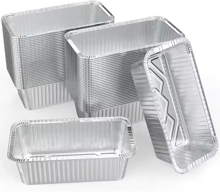 8x8 Aluminum Foil Square and Rectangle PET & Paper Disposable Cake Pan ...
