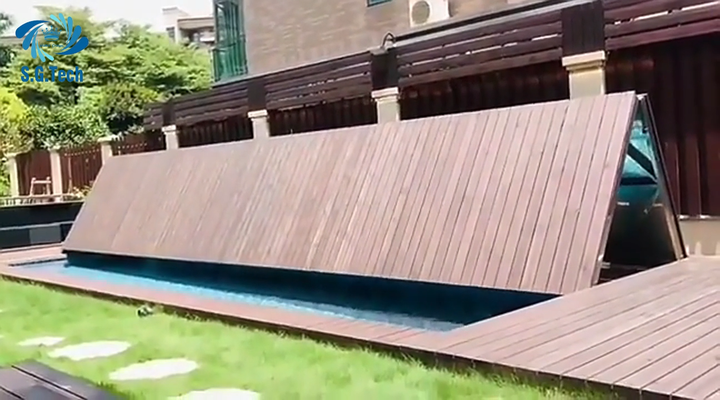 Water Crown Automatic Folding Swimming Pool Cover - Durable & Customizable