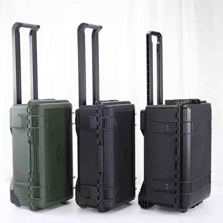 Outdoor Trolley Rolling Waterproof Shockproof Hard Plastic Tool Box ...