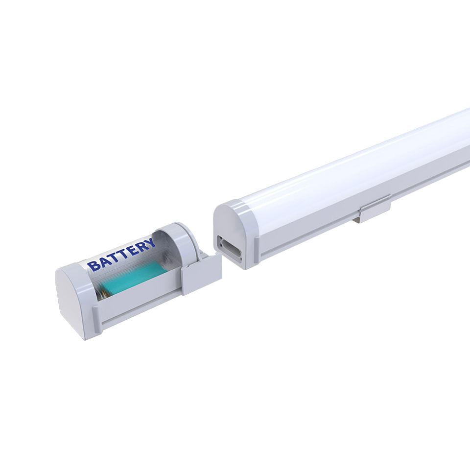 3Hrs Backup IP66 Emergency Batten Light 140LM/W Seamless Link LiFePO4 ...