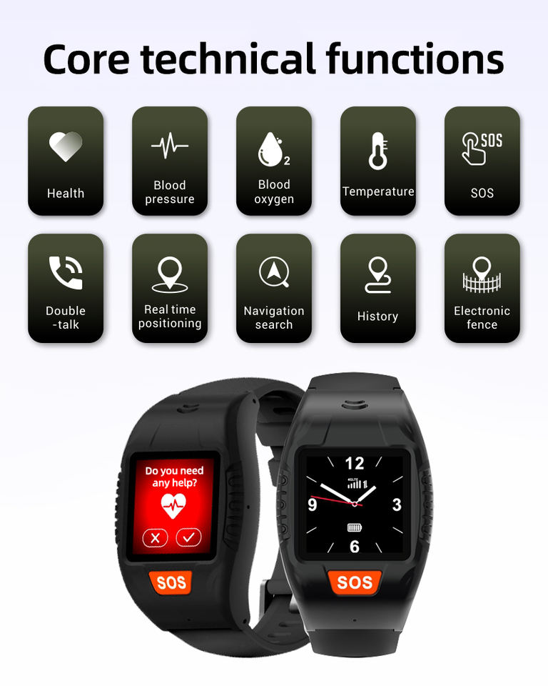 SOS 4G GPS Tracker Watch for Elderly with Dementia