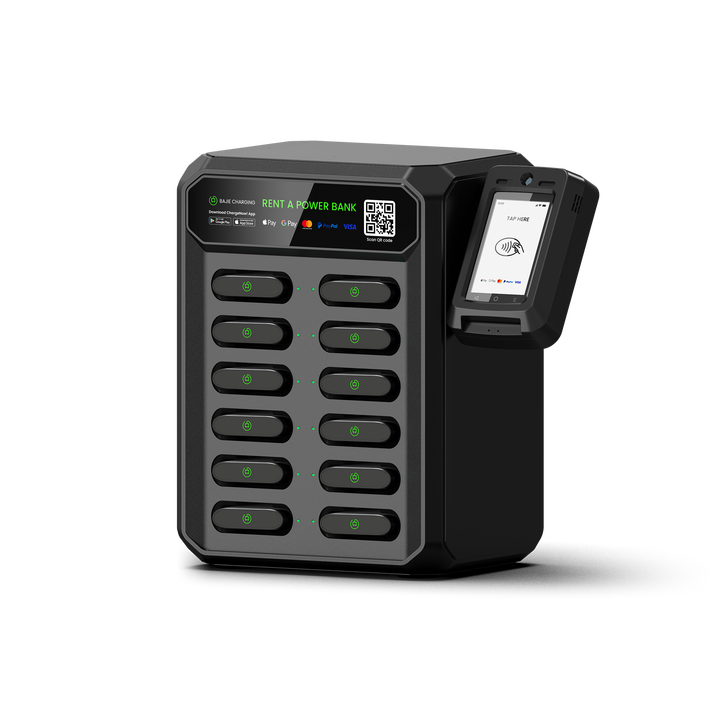 Commercial 12 Slots Sharing Power Bank Rental Station