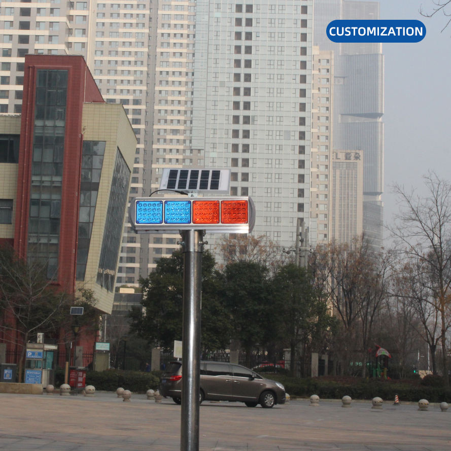 High Brighter Solar LED Warning Light IP65 Protection >2000m Alert ...