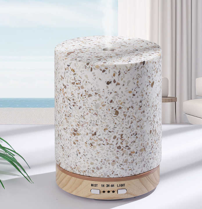 Terrazzo Stone Spa Aorama Diffuser Air Humidifier Night Light Wooden ...