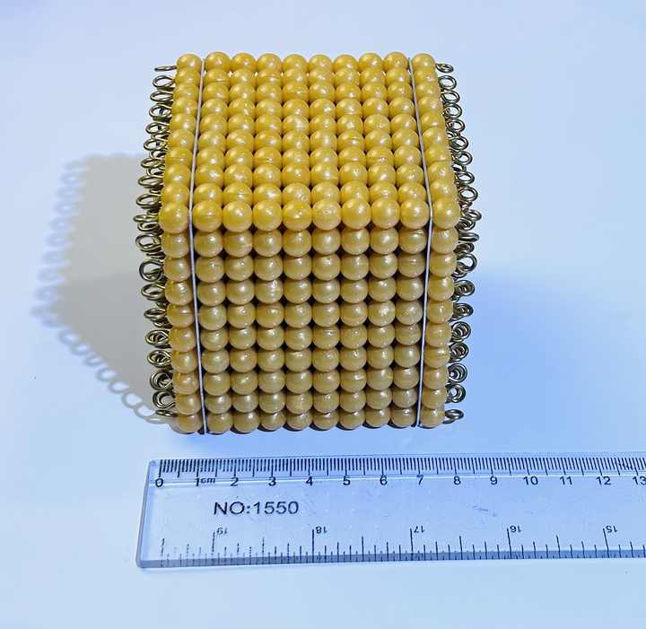 Montessori Math Education Toys - Golden Bead Thousand Cube