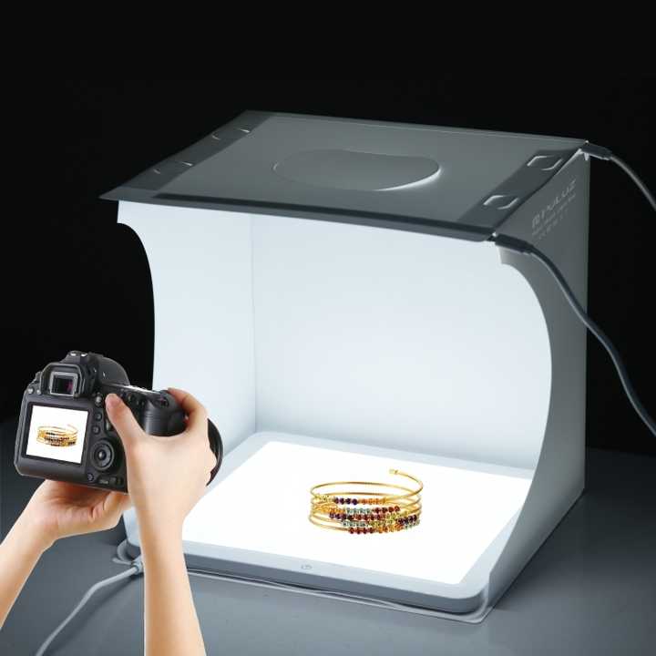 PULUZ 20cm Softbox Photo Light Box Shadowless Light Lamp Panel Pad ...
