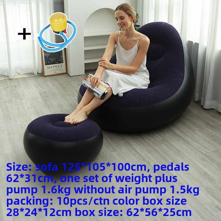 Kingbee Inflatable Bean Bag Lounge Chair - Modern Comfort