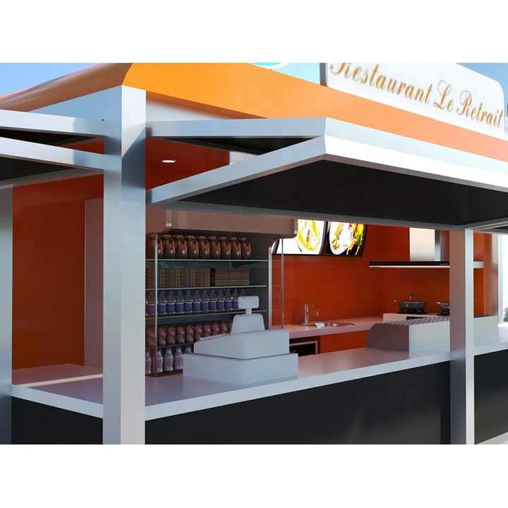 Mobile Food Stand Kiosk Design - Modern Eco-Friendly Coffee & Ice Cream ...