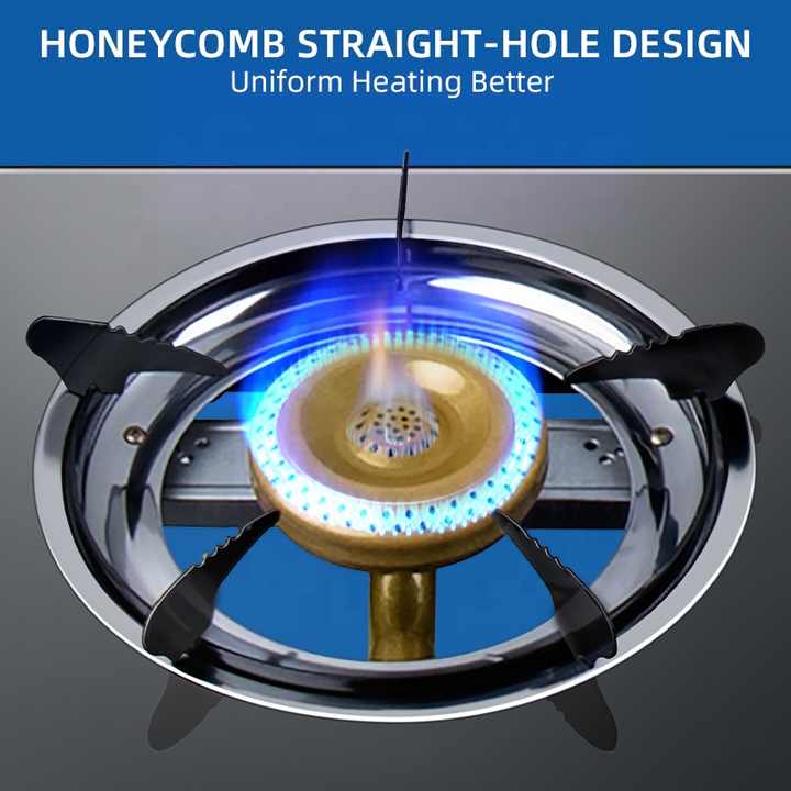 AILYONS Modern Kitchen Table Top LPG Double Stove Gas Burner