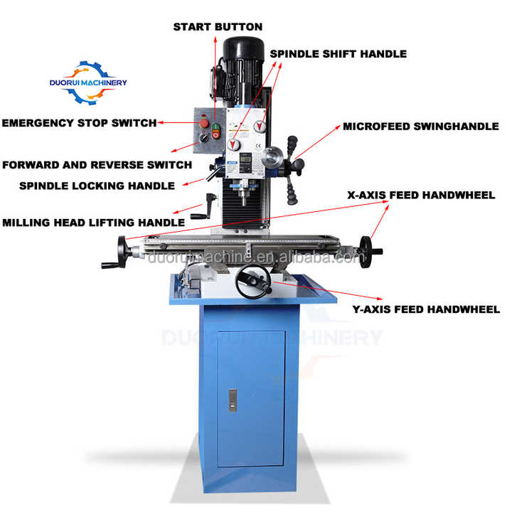 2025 Best Selling MT3 Taper Spindle Easy-to-Operate Small Vertical ...