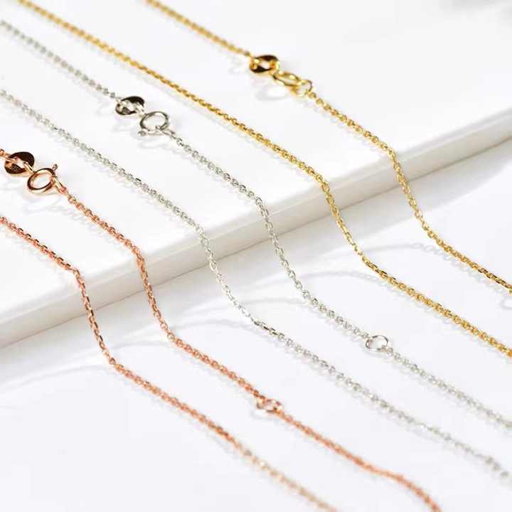 Certified 18K Gold Flash O Necklace Au750 Colorful Elegant Fashion Clavicle Chain Shell Wholesale