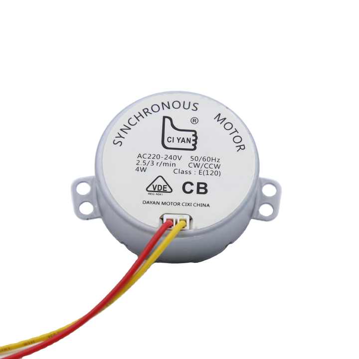 Low Speed Micro Motor Egg Turner - 4W AC Synchronous Motor