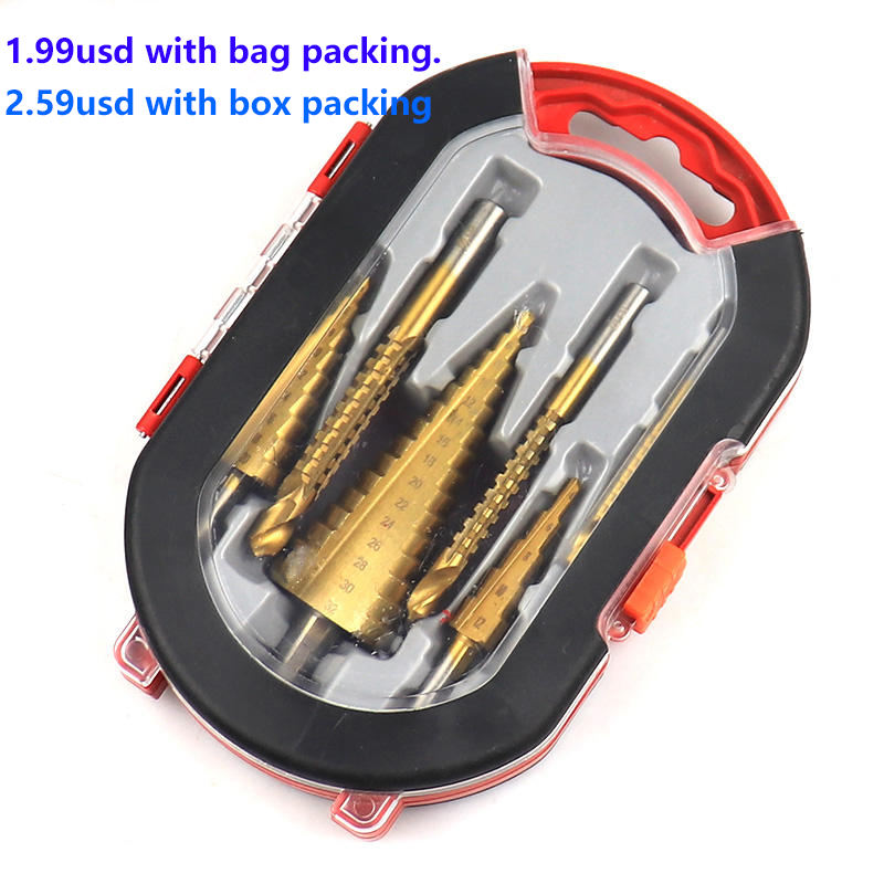 6 Pcs Steel Titanium Step Drill Bit Set - Durable & Precise