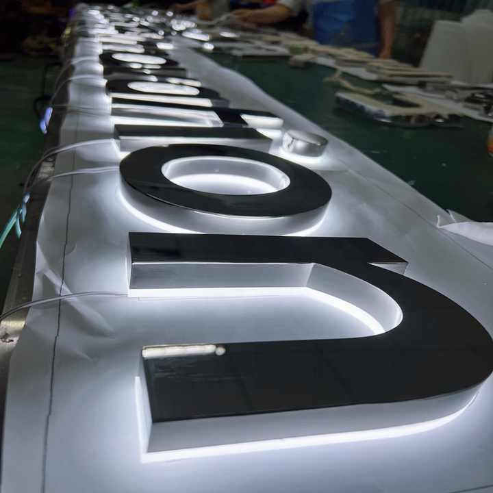 Custom Laser Cutting 3d Titanium Signage 304 Mirror Stainless Steel ...
