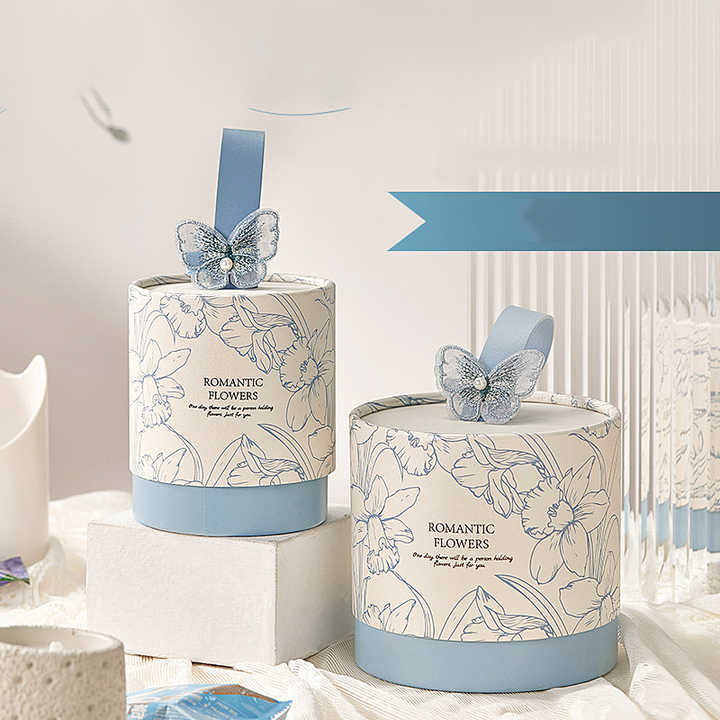 Blueberry Premium Design Paper Boxes Factory Customized LOGO Cylinder ...