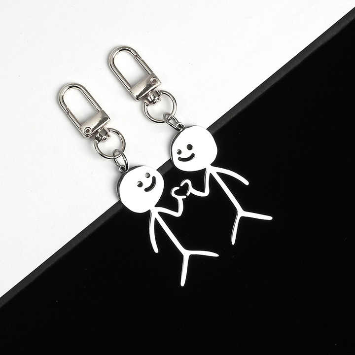 Funny Stickman Keychains - Customizable Middle Finger Gifts