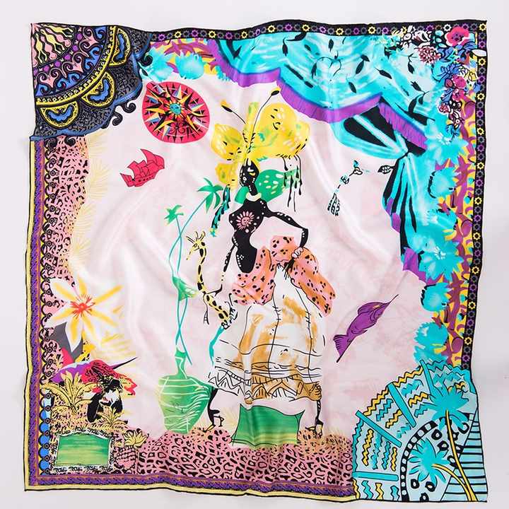 Shop Our Collection of Silk Square Scarves with Custom Prints